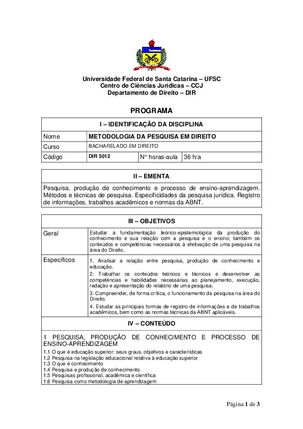 (PDF) Universidade Federal De Santa Catarina - Ufsc Centro De Ciências ...