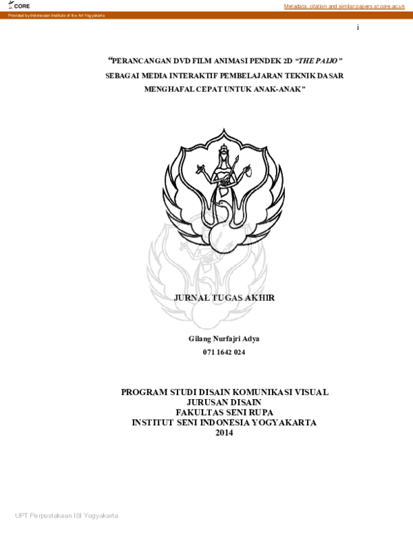(PDF) Perancangan DVD Film Animasi Pendek 2D “The Paijo” Sebagai Media ...