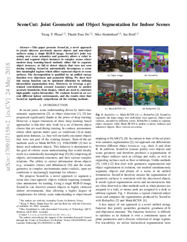 Pdf Scenecut Joint Geometric And Object Segmentation For Indoor Scenes