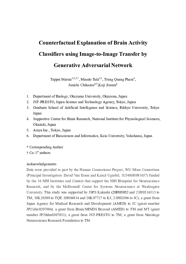 (PDF) Counterfactual Explanation of Brain Activity Classifiers Using ...