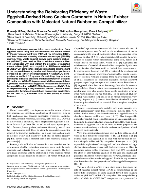 (PDF) Understanding the reinforcing efficiency of waste eggshell ...