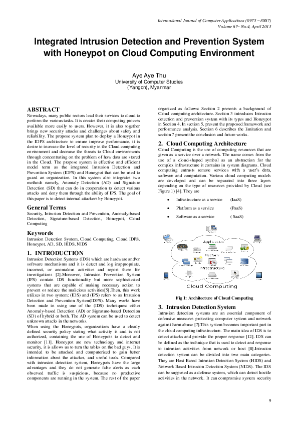 Pdf Integrated Intrusion Detection And Prevention System With