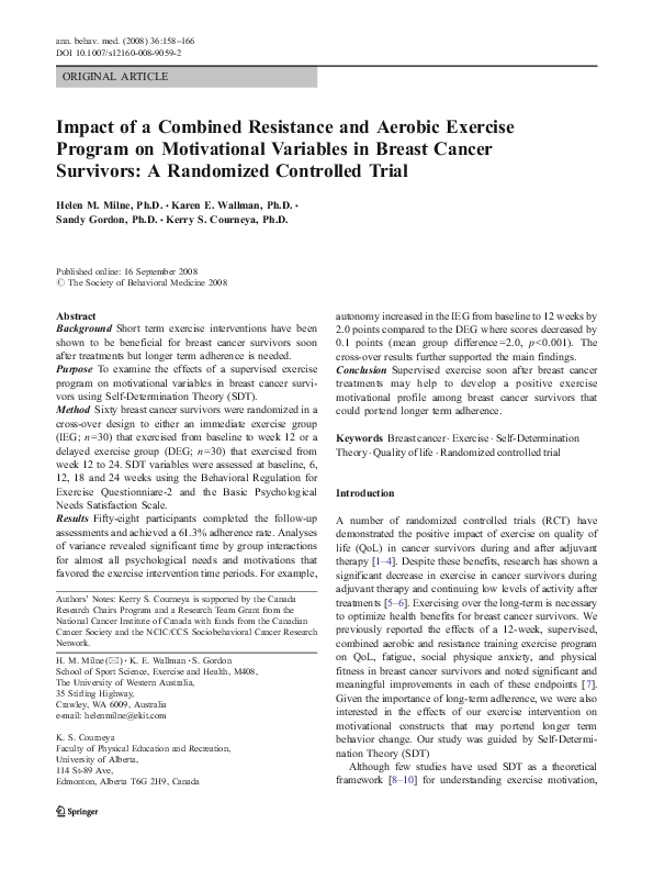 (PDF) Impact of a Combined Resistance and Aerobic Exercise Program on ...