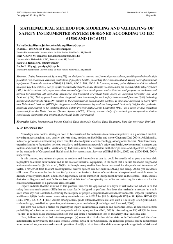 (PDF) Mathematical Method for Modeling and Validating of Safety ...