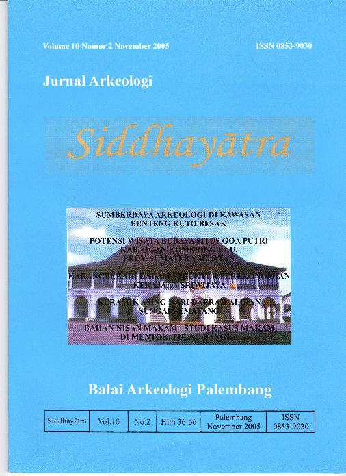 (PDF) Jurnal Arkeologi Siddhayatra Vol.10 No.2 Tahun 2005 | Retno ...