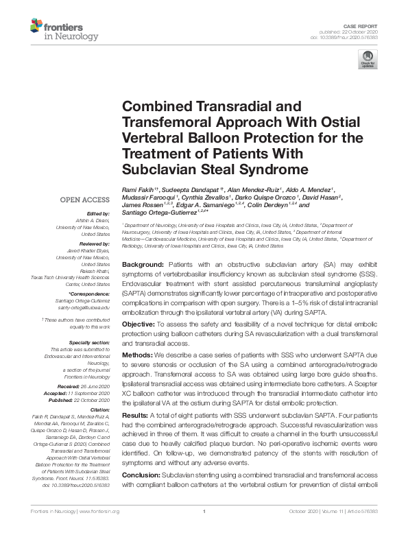 (PDF) Combined Transradial and Transfemoral Approach With Ostial ...