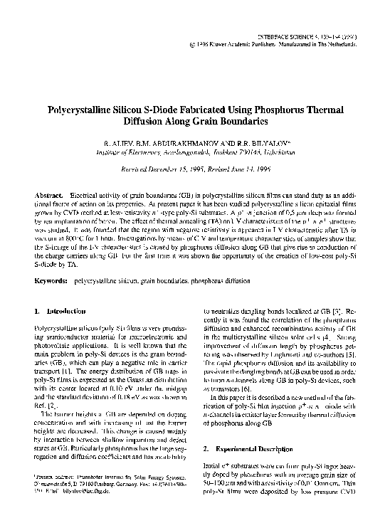 (PDF) Polycrystalline silicon S-diode fabricated using phosphorus ...