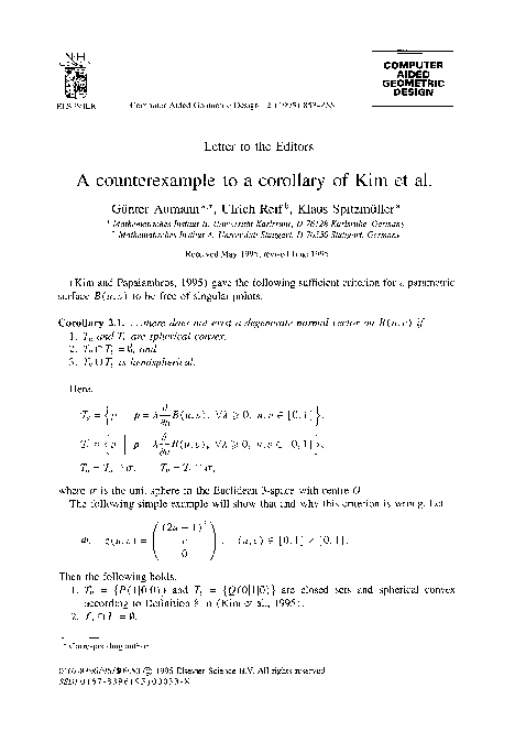 (PDF) A counterexample to a corollary of Kim et al