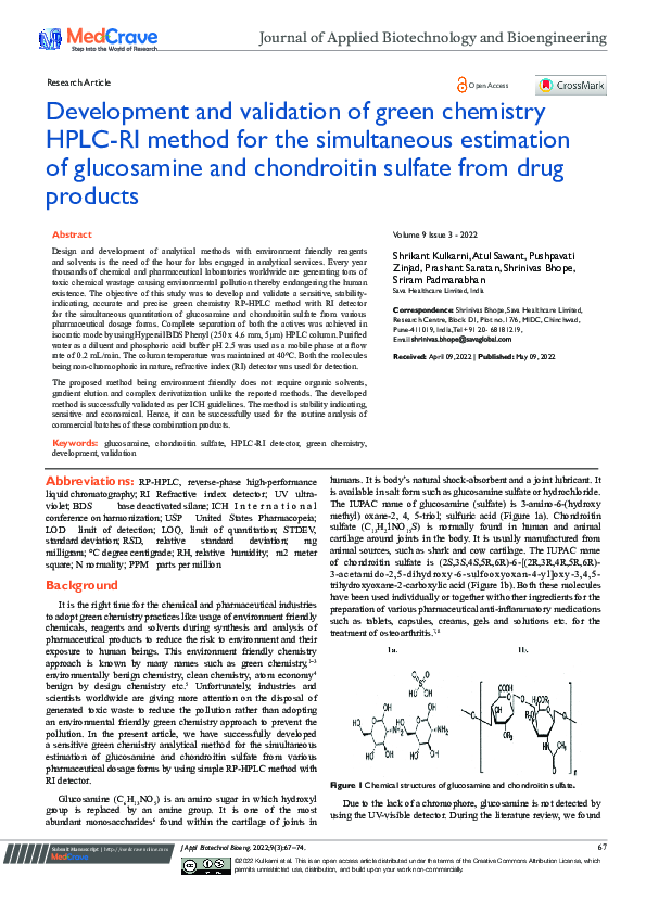 (PDF) Development and validation of green chemistry HPLC-RI method for the simultaneous ...