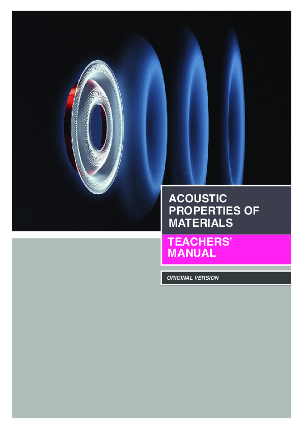 (PDF) Acoustic properties of materials