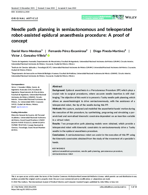 (PDF) Needle path planning in semiautonomous and teleoperated robot ...