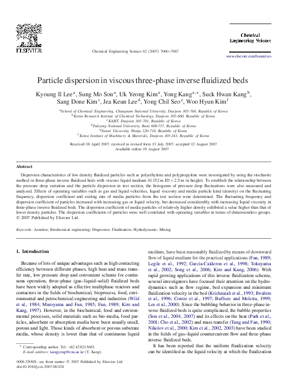 Pdf Particle Dispersion In Viscous Three Phase Inverse Fluidized Beds