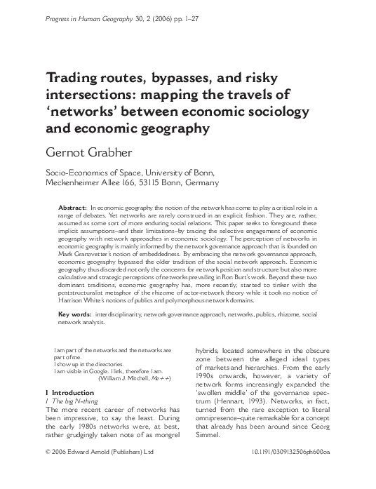 (PDF) Trading routes, bypasses, and risky intersections: mapping the ...
