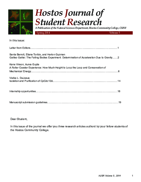 (PDF) Galileo Galilei: The Falling Bodies Experiment: Determination of ...