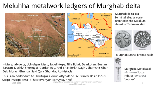 (PDF) Meluhha metalwork ledgers of Murghab delta