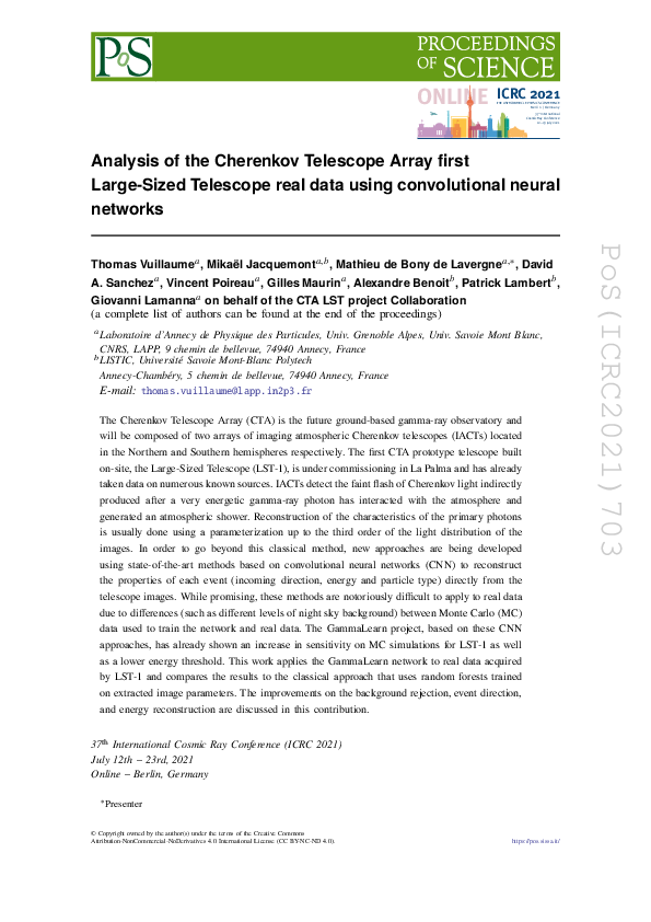 Pdf Analysis Of The Cherenkov Telescope Array First Large Size Telescope Real Data Using
