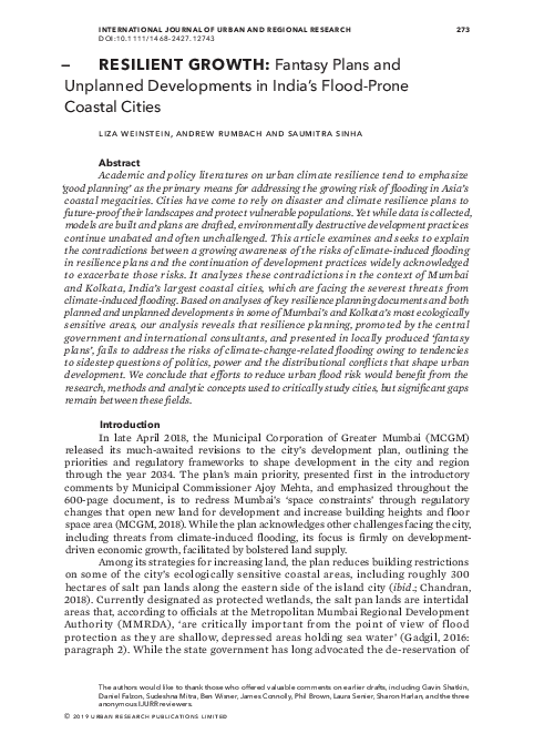 (PDF) Resilient Growth: Fantasy Plans and Unplanned Developments in ...