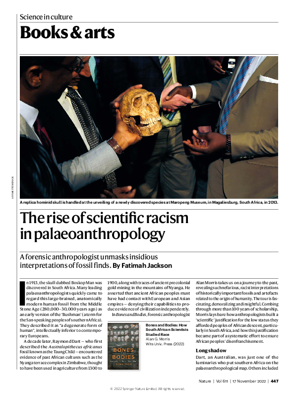 (PDF) The rise of scientific racism in palaeoanthropology