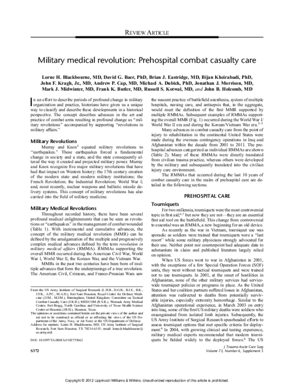 (PDF) Military medical revolution