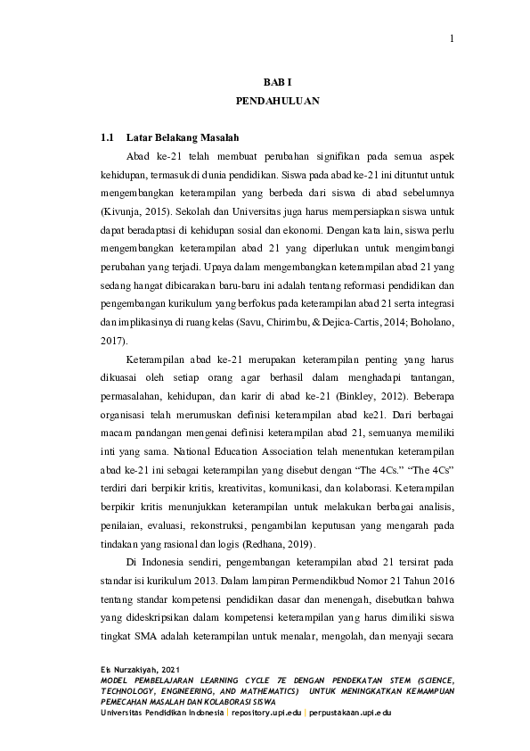 (PDF) Model Pembelajaran Learning Cycle 7E Dengan Pendekatan Stem (Science, Technology ...