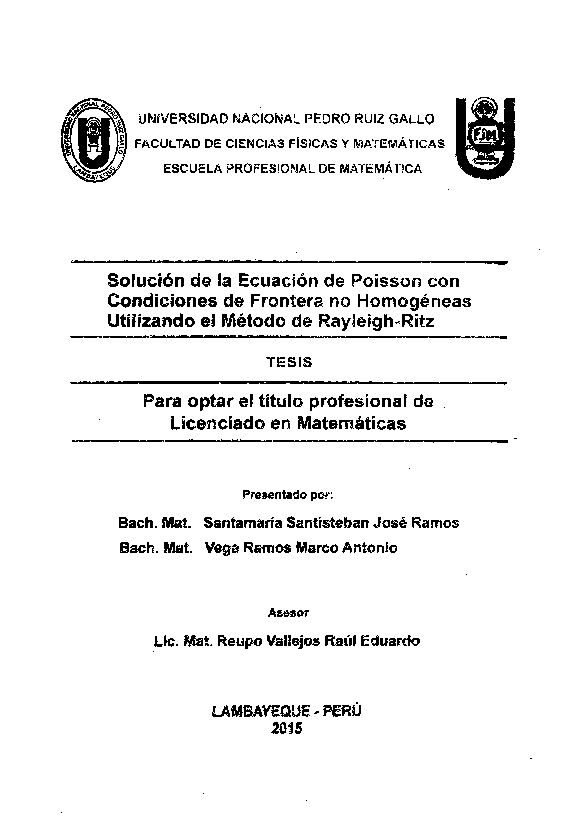 (PDF) Solución de la Ecuación de Poisson con Condiciones de Frontera no ...