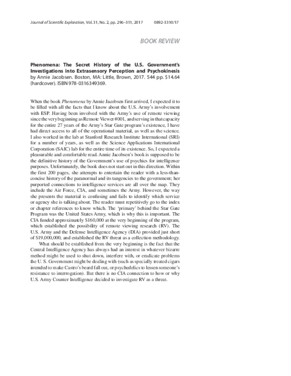 (PDF) Phenomena by Annie Jacobson