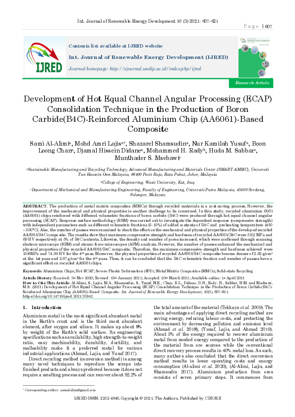 (PDF) Development of Hot Equal Channel Angular Processing (ECAP ...