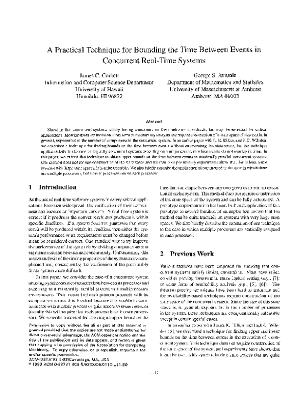 (PDF) A practical technique for bounding the time between events in ...