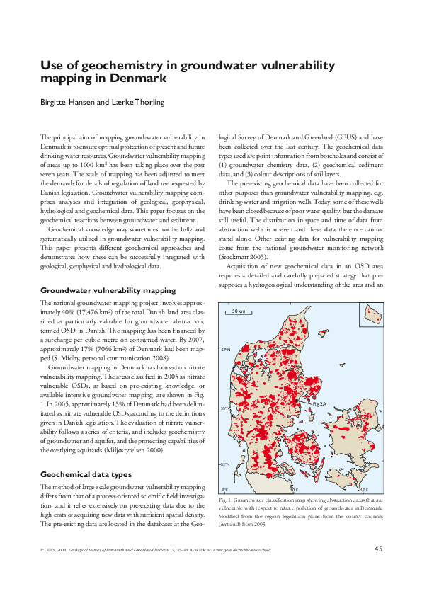Pdf Use Of Geochemistry In Groundwater Vulnerability Mapping In
