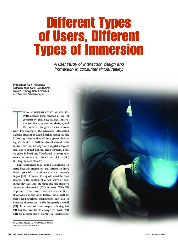 (PDF) Different Types of Users, Different Types of Immersion: A User ...