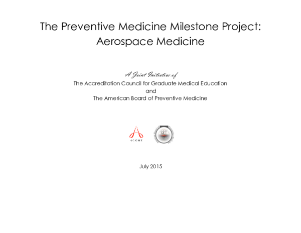 (PDF) The preventive medicine milestone project: aerospace medicine