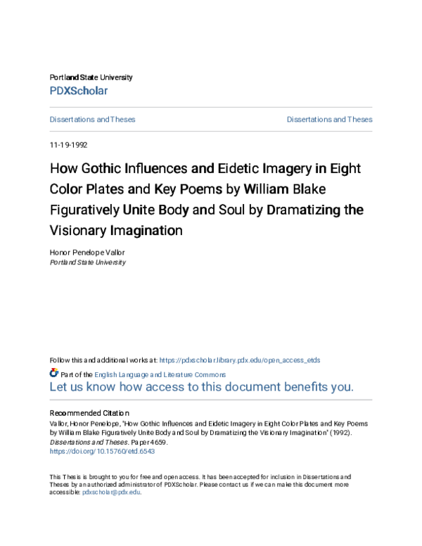 (PDF) How Gothic Influences and Eidetic Imagery in Eight Color Plates ...