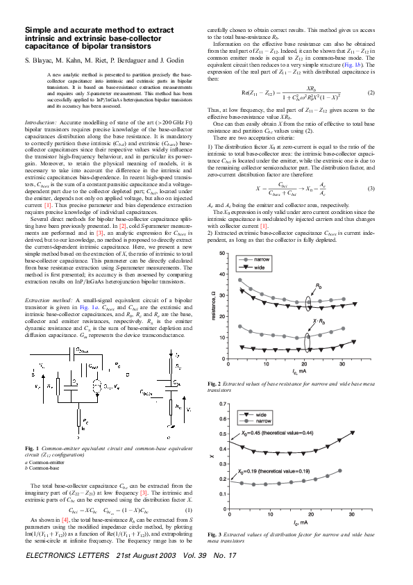 (PDF) Simple and accurate method to extract intrinsic and extrinsic ...
