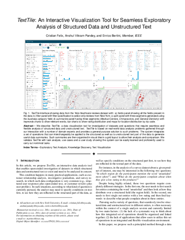 (PDF) TextTile: An Interactive Visualization Tool for Seamless Exploratory Analysis of ...
