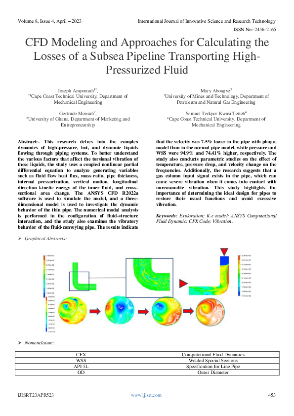 (PDF) CFD Modeling and Approaches for Calculating the Losses of a ...