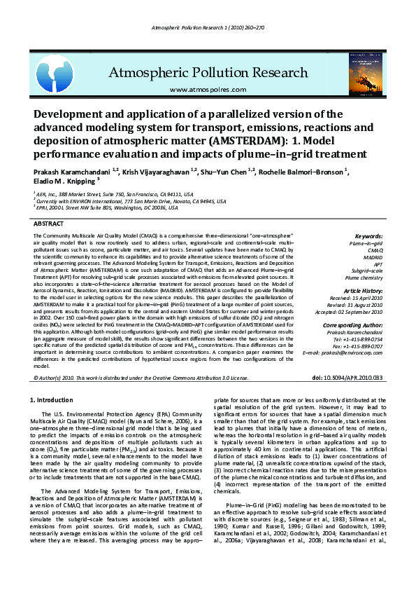 Pdf Development And Application Of A Parallelized Version Of The Advanced Modeling System For