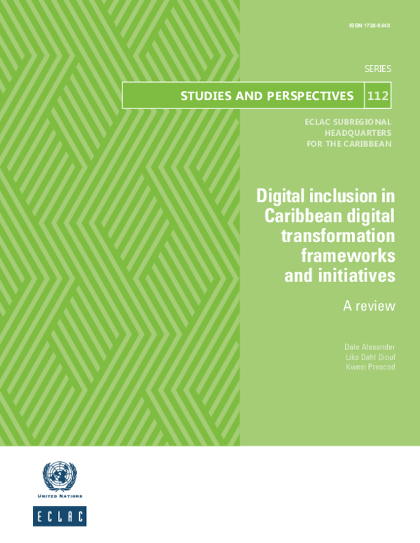 (PDF) Digital inclusion in Caribbean digital transformation frameworks and initiatives: A review