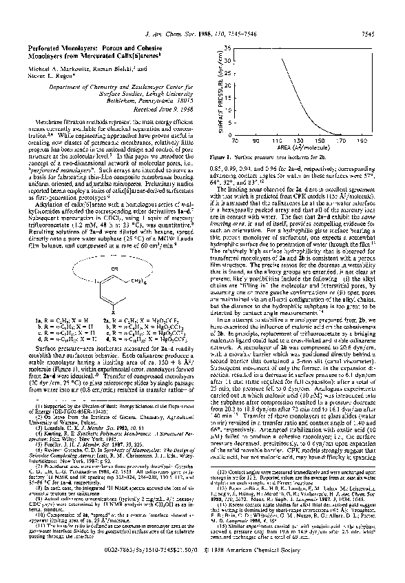 (PDF) Perforated monolayers: porous and cohesive monolayers from ...