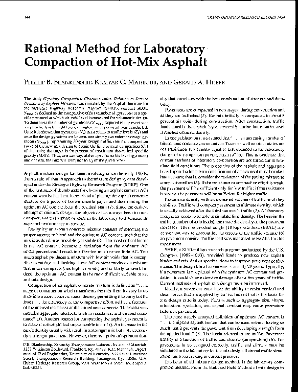 (PDF) Rational Method for Laboratory Compaction of Hot-MIX Asphalt ...