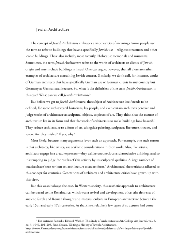 (PDF) Jewish Architecture