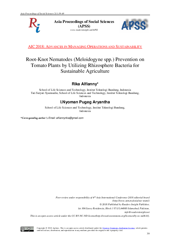 (PDF) Root-Knot Nematodes (Meloidogyne spp.) Prevention on Tomato ...