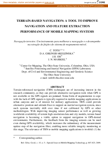 (PDF) Terrain-Based Navigation: A Tool to Improve Navigation and ...