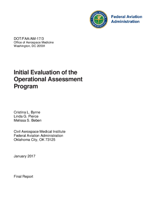 (PDF) Initial Evaluation of the Operational Assessment Program