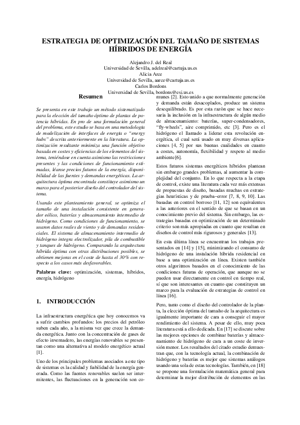 (PDF) Estrategia De Optimizaci on Del Tama No De Sistemas Híbridos De Energía