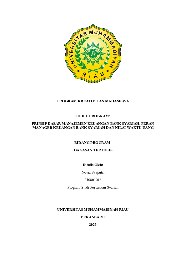 (PDF) PROGRAM KREATIVITAS MAHASISWA JUDUL PROGRAM: PRINSIP DASAR ...