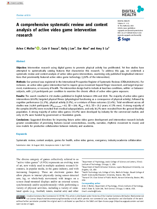 (PDF) A comprehensive systematic review and content analysis of active ...