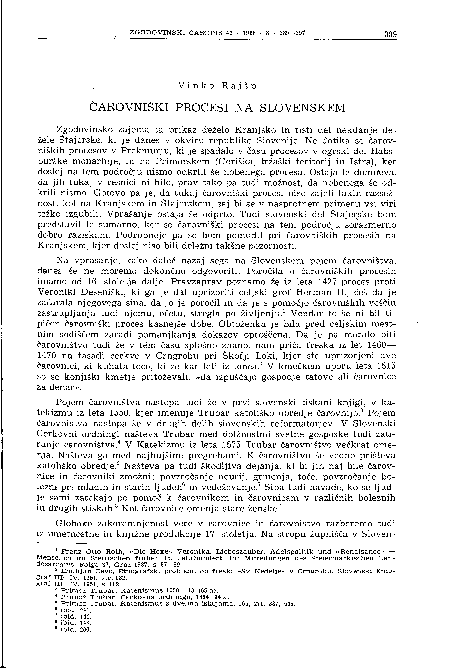 (PDF) Čarovniški procesi na Slovenskem