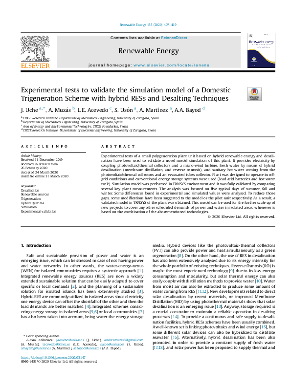 (PDF) Experimental tests to validate the simulation model of a Domestic ...