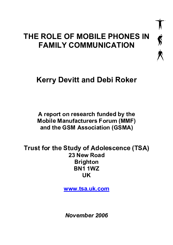 (PDF) The Role of Mobile Phones in Family Communication