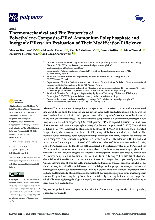 (PDF) Thermomechanical and Fire Properties of Polyethylene-Composite ...